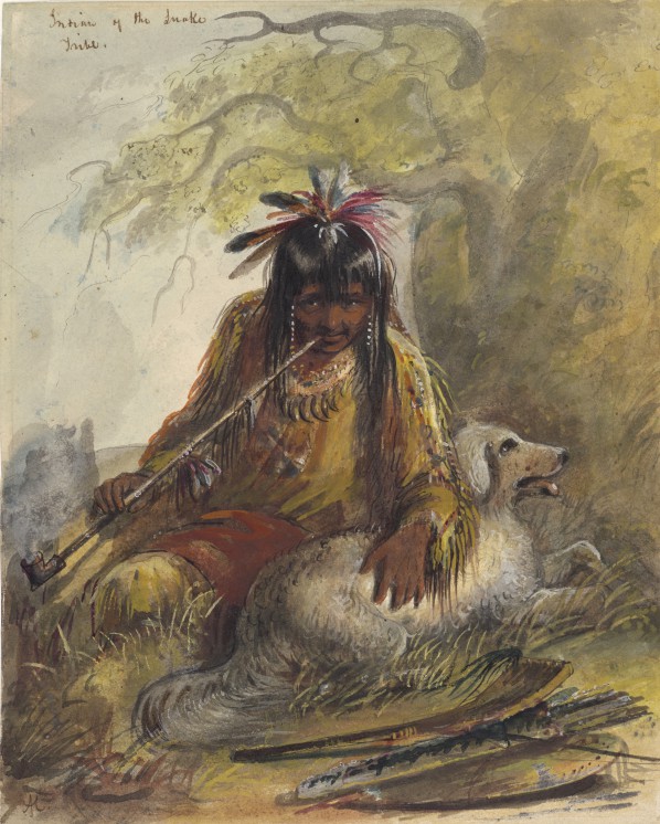 Snake Indian and His Dog - Fur Traders and Rendezvous: The Alfred Jacob ...